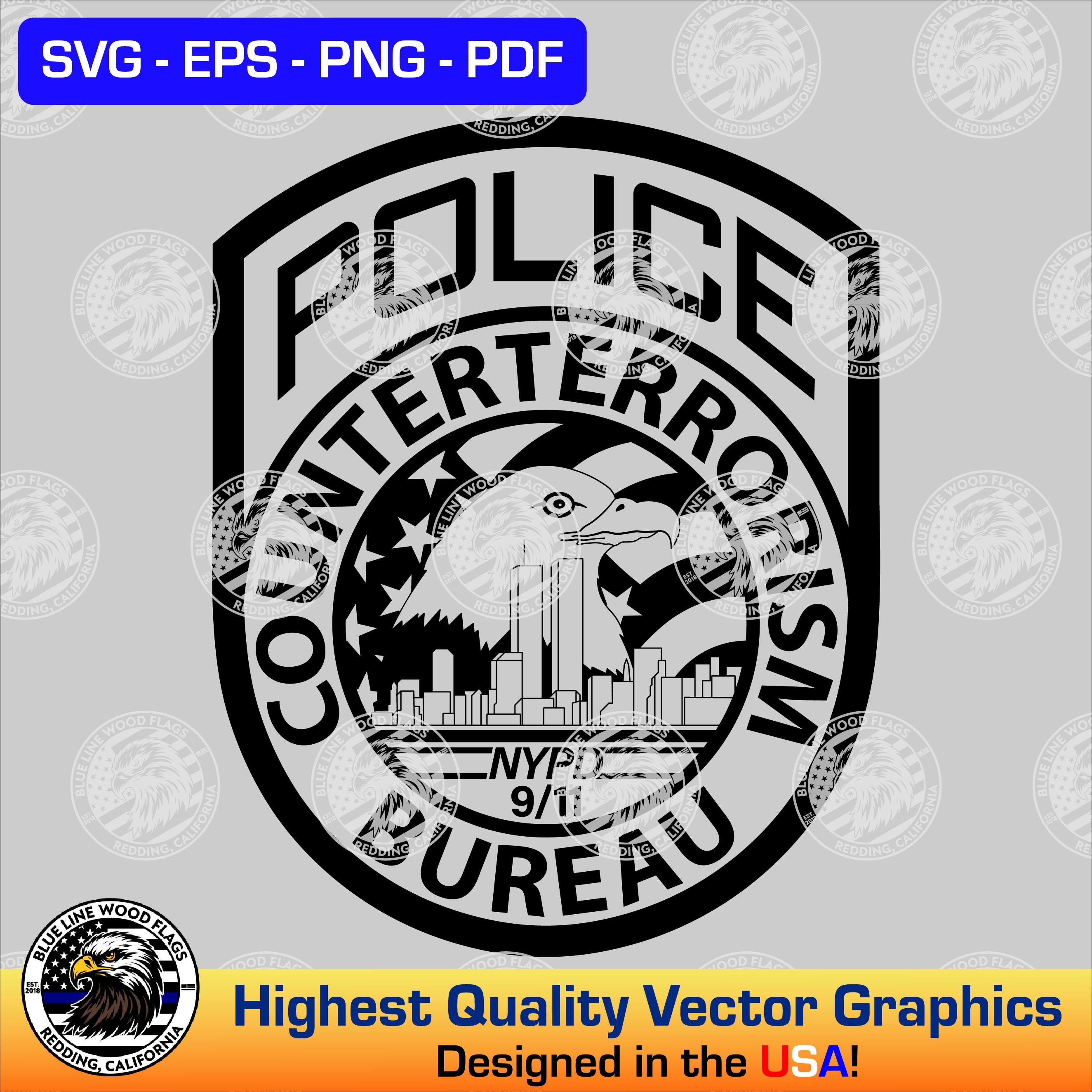 New York Police Department NYPD Counterterrorism Bureau Patch SVG ...