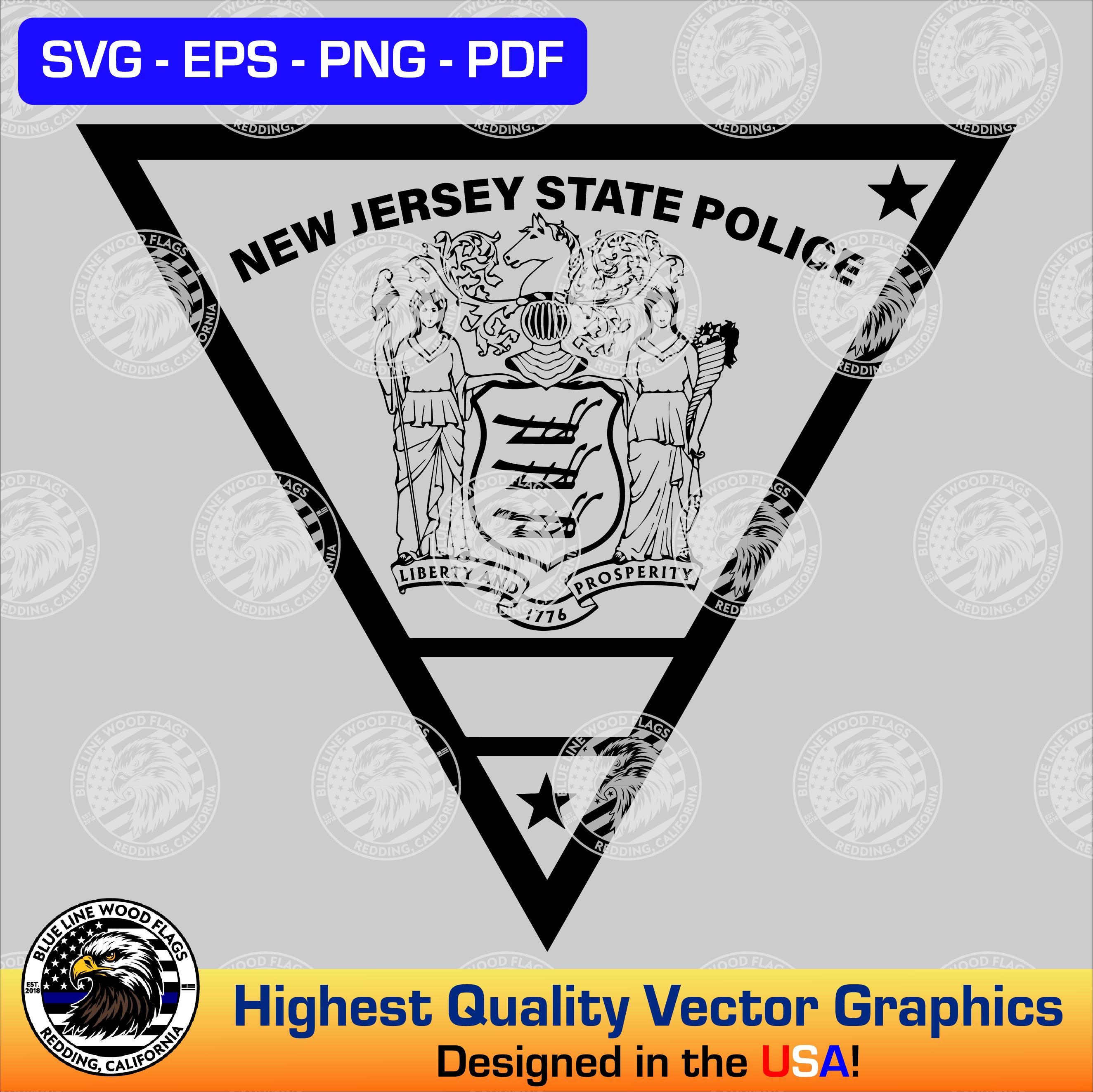 New Jersey State Police Patch SVG Vector File - Etsy