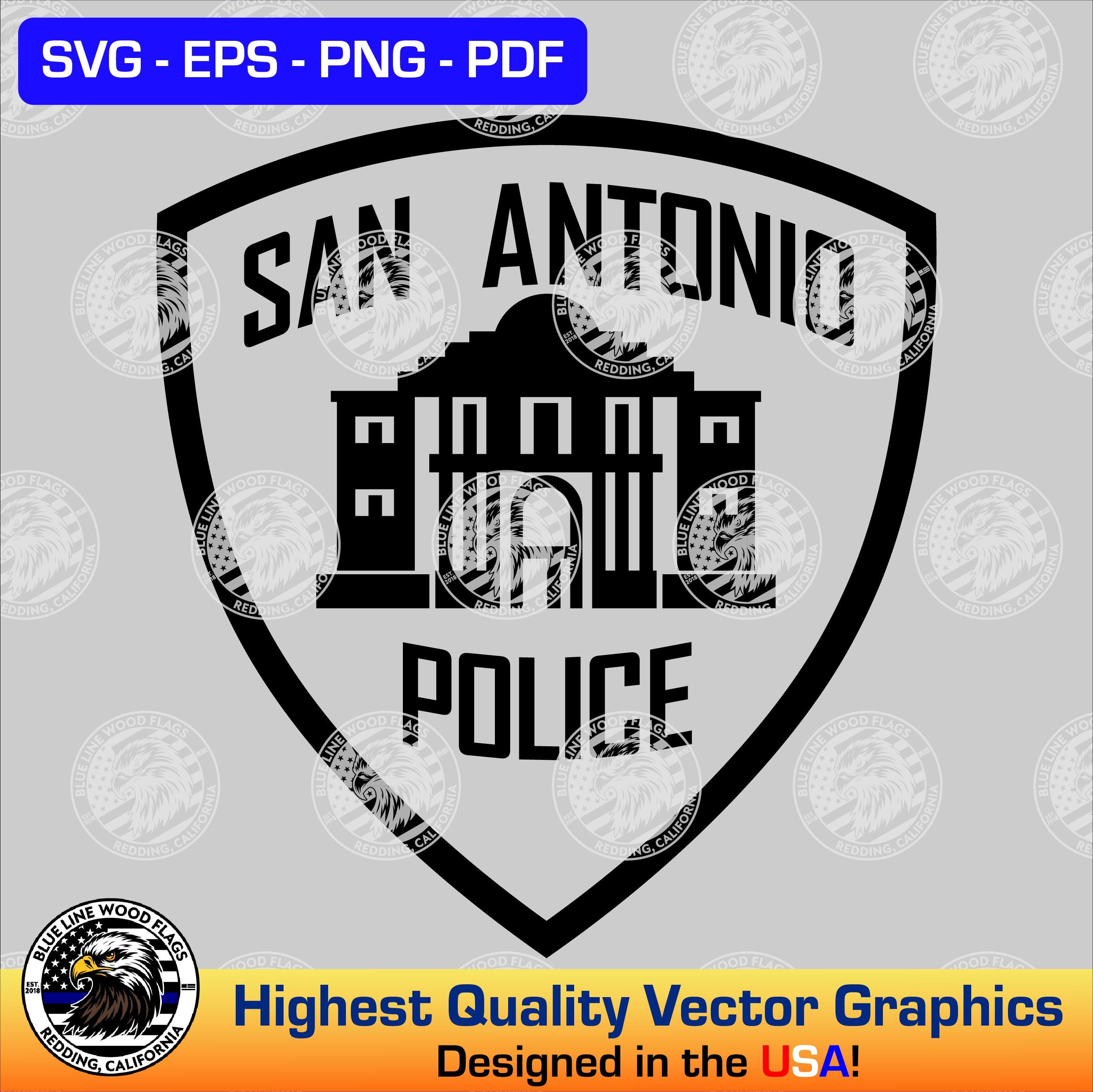 San Antonio Texas Police Patch SVG Vector File - Etsy