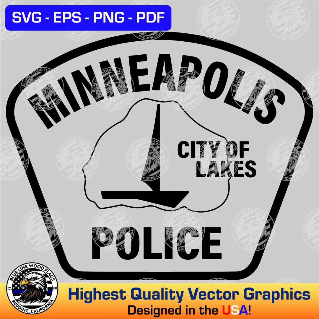 Minneapolis, Minnesota Police Patch SVG Vector File for Laser, CNC ...