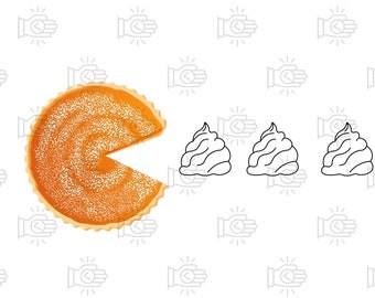 Digital Pumpkin Pie PAC-MAN - Etsy