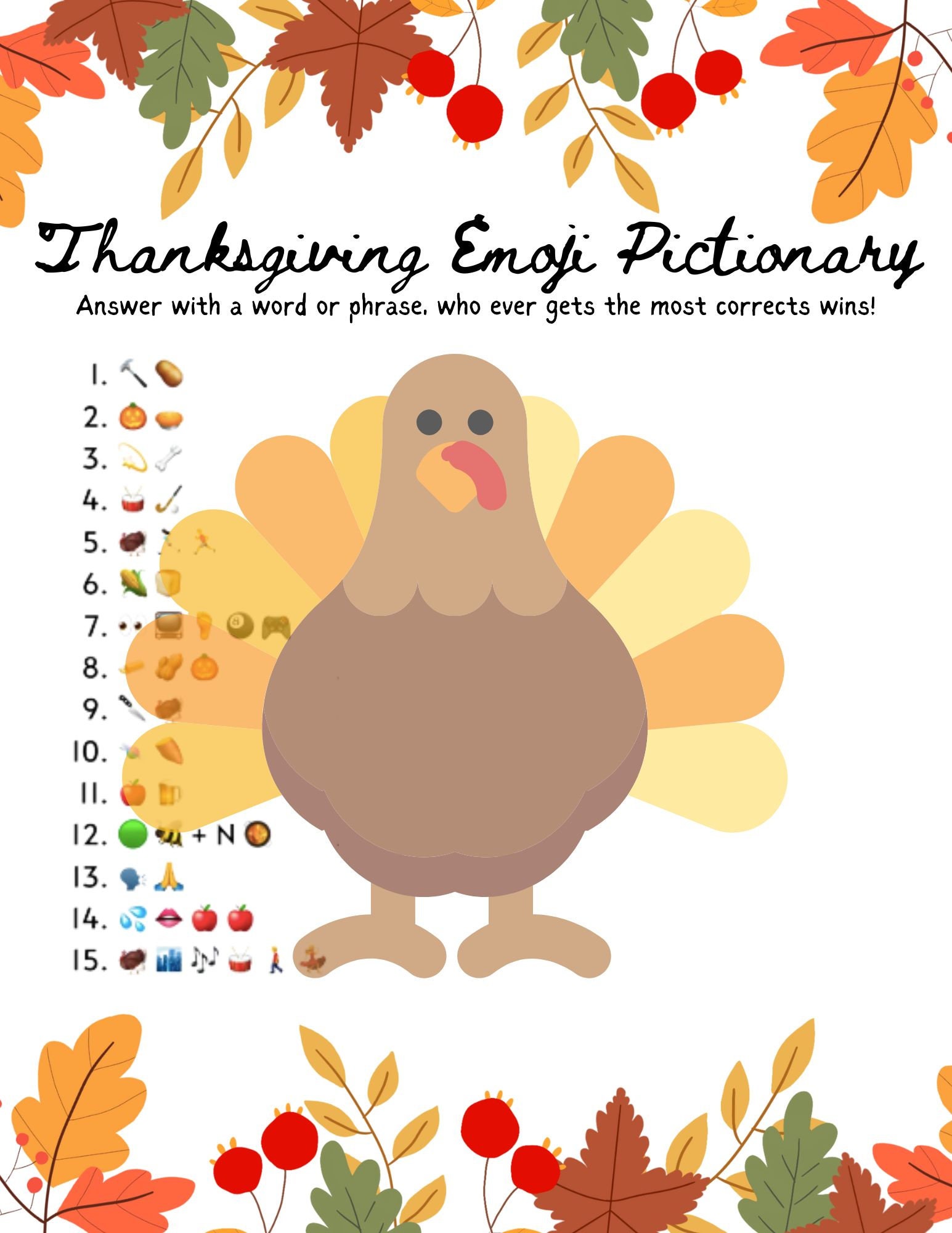 Thanksgiving Emoji 2