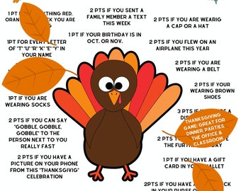 Pin the Hat on Tom the Turkey Thanksgiving Party Game Digital File - Etsy
