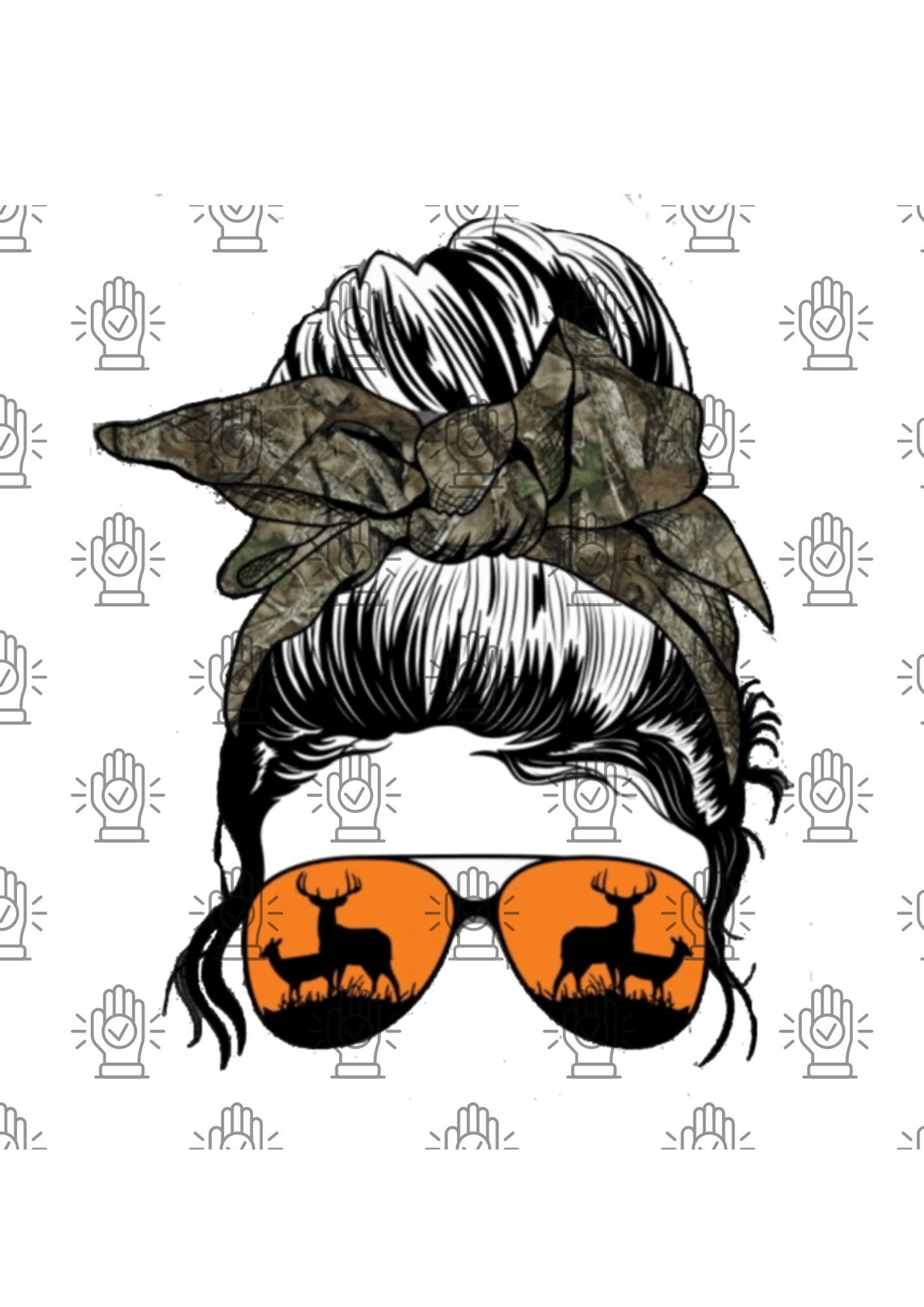 Messy Bun Hunting SVG Hunting Shirt Design - Etsy
