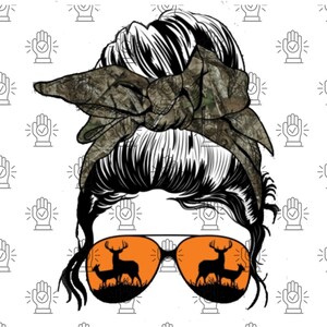 Messy Bun Hunting SVG Hunting Shirt Design - Etsy