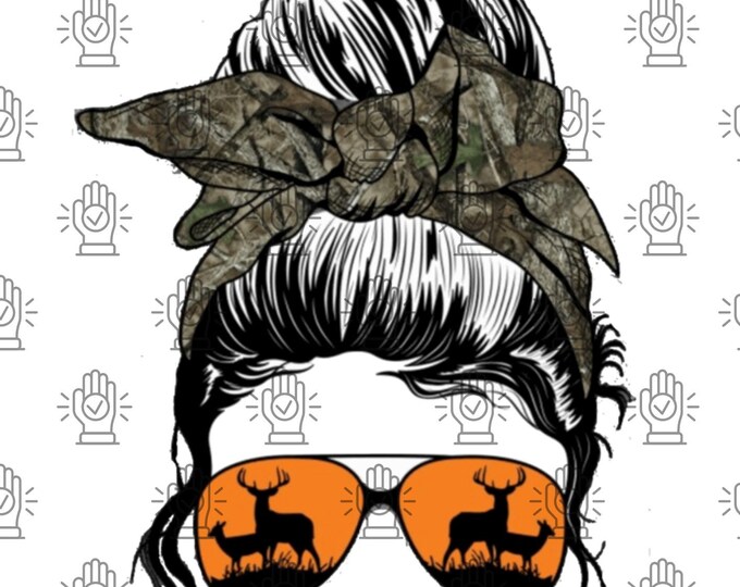 Messy Bun Hunting SVG Hunting Shirt Design - Etsy