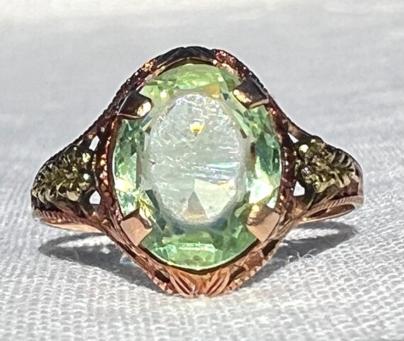 Antique 1920s Ostby & Barton 10K Rose/ Yellow Gold UR… - Gem