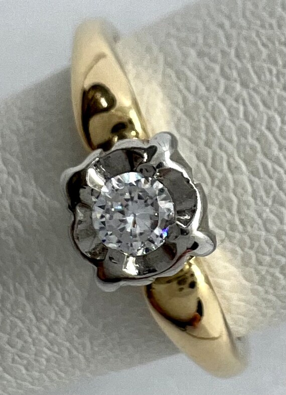 Vintage 1930s Art Deco 14K Gold JABEL Engagement Ring - Gem Vintage 1930s Art Deco 14K Gold JABEL Engagement Ring - Gem