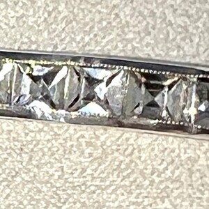 Vintage Art Deco Clear Channel-set Rhinestone Sterling Silver Bangle ...