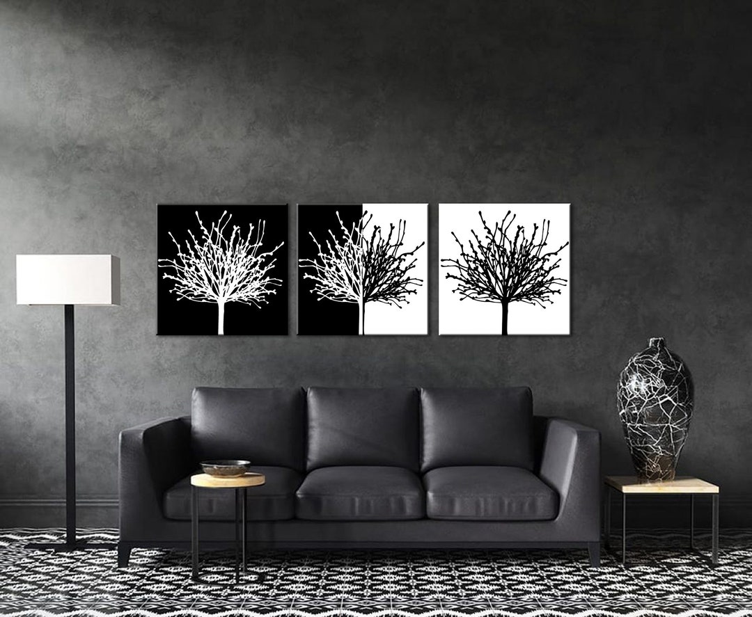 Tree,black and White Tree,wall Art Tree, Home Decor, Black and White ...