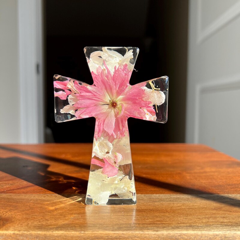 Resin Cross Necklace - Etsy