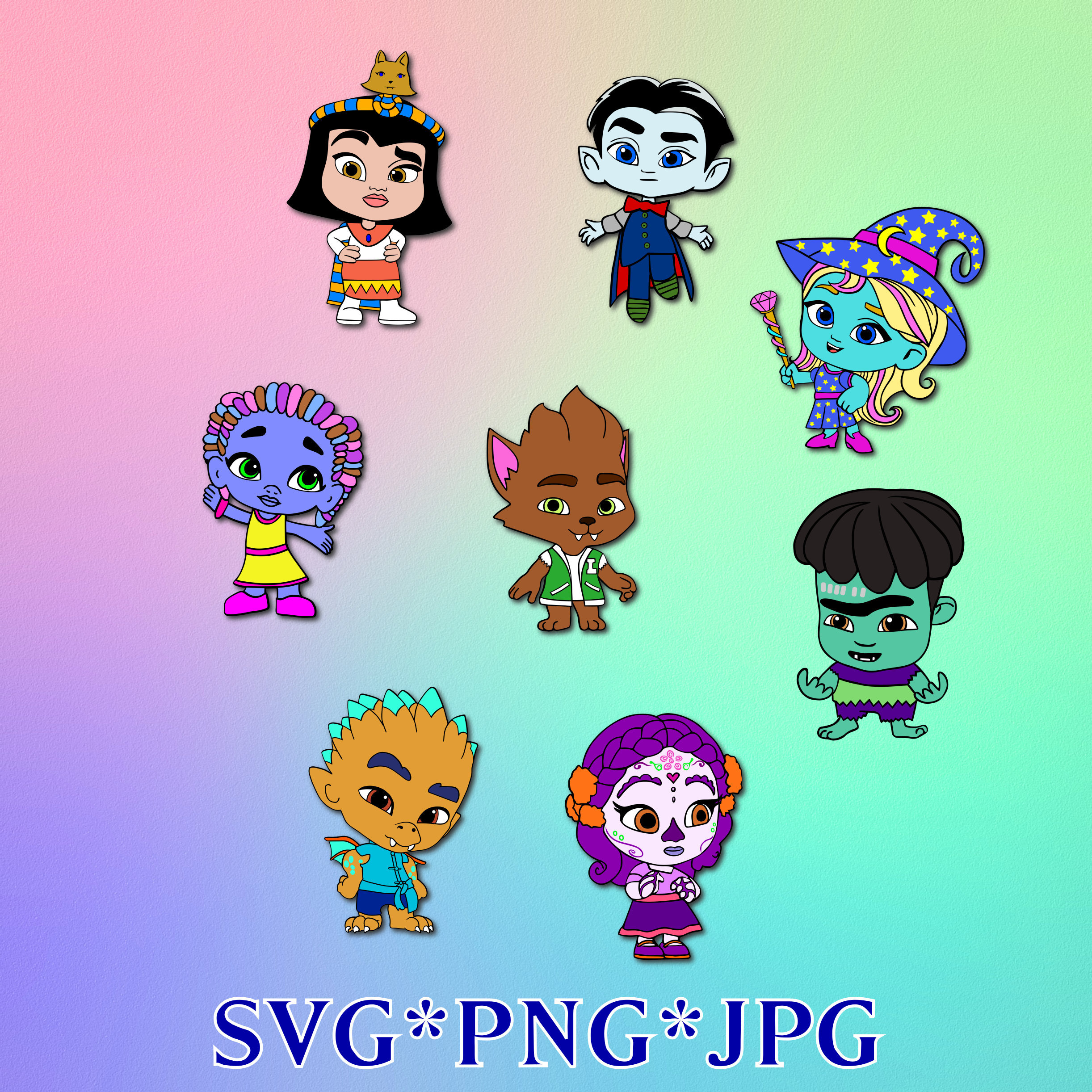 Super Monsters SVG Bundle - Etsy