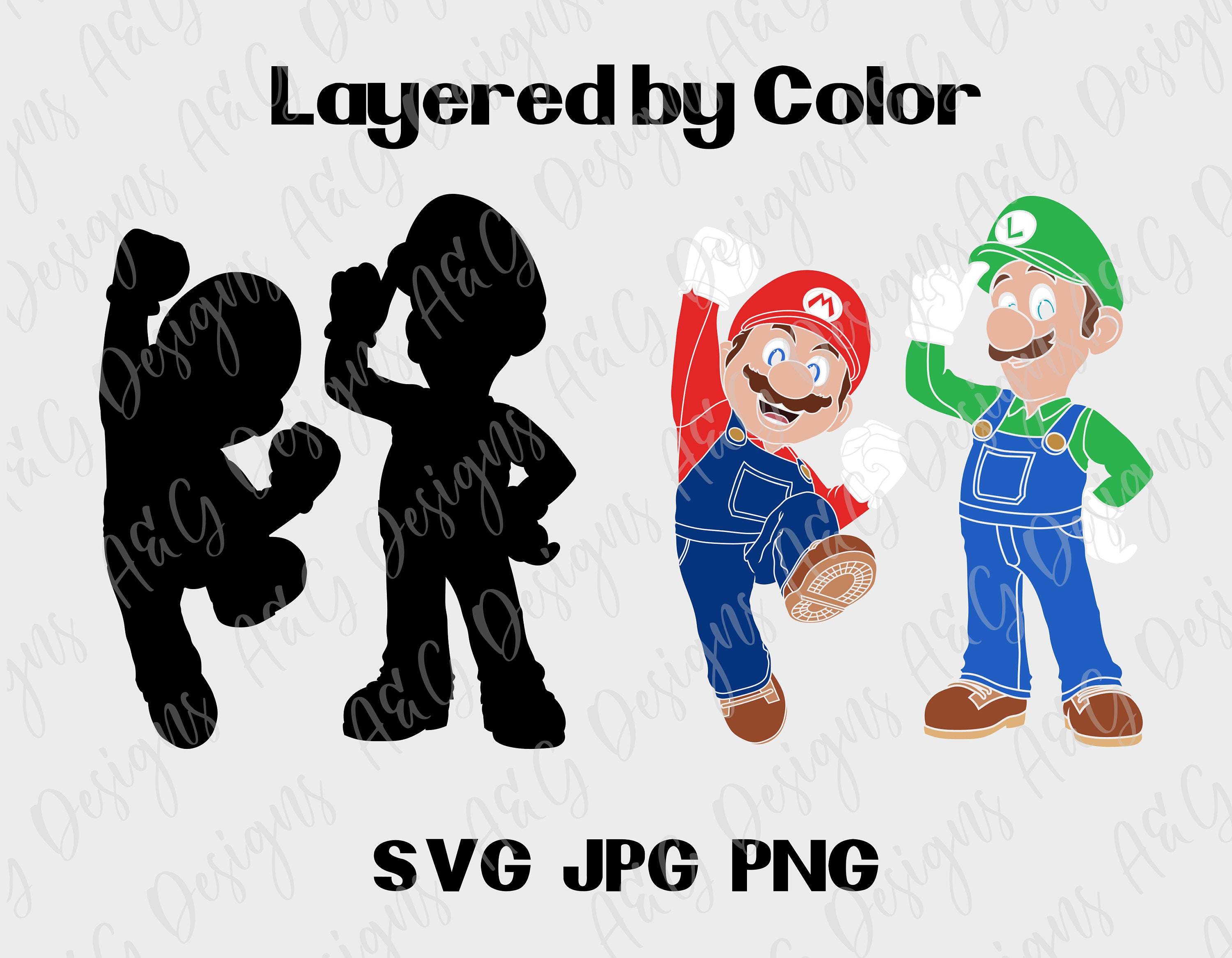 Mario And Luigi Silhouette