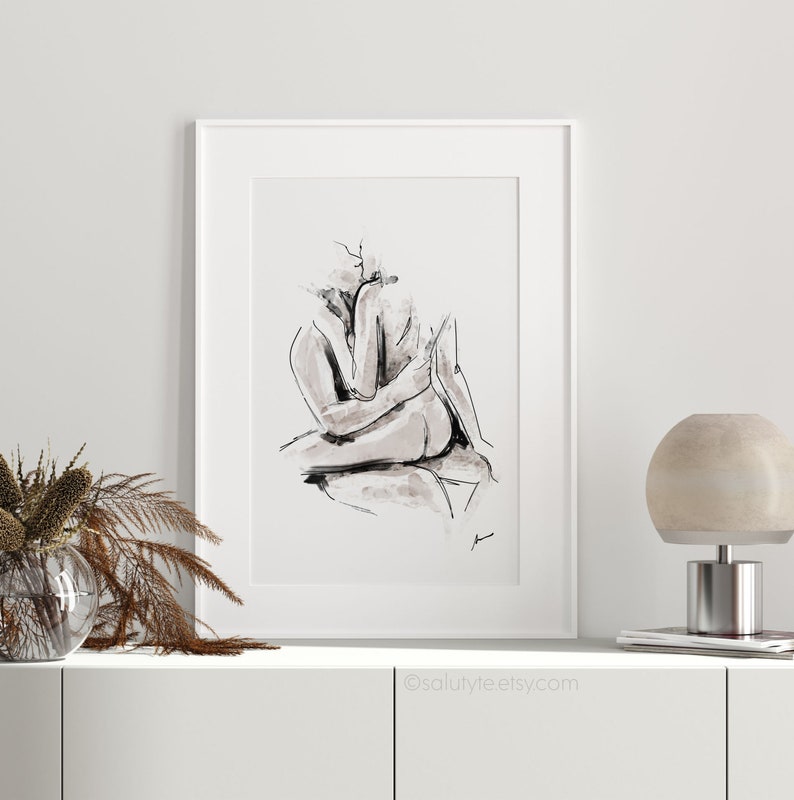 Intimes Paar Art Erotische Kunstdruck Nackte Sex Szene Etsyde