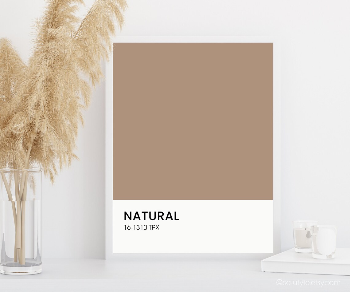 Natural Color Print Pantone Color Poster Pantone Card Print | Etsy