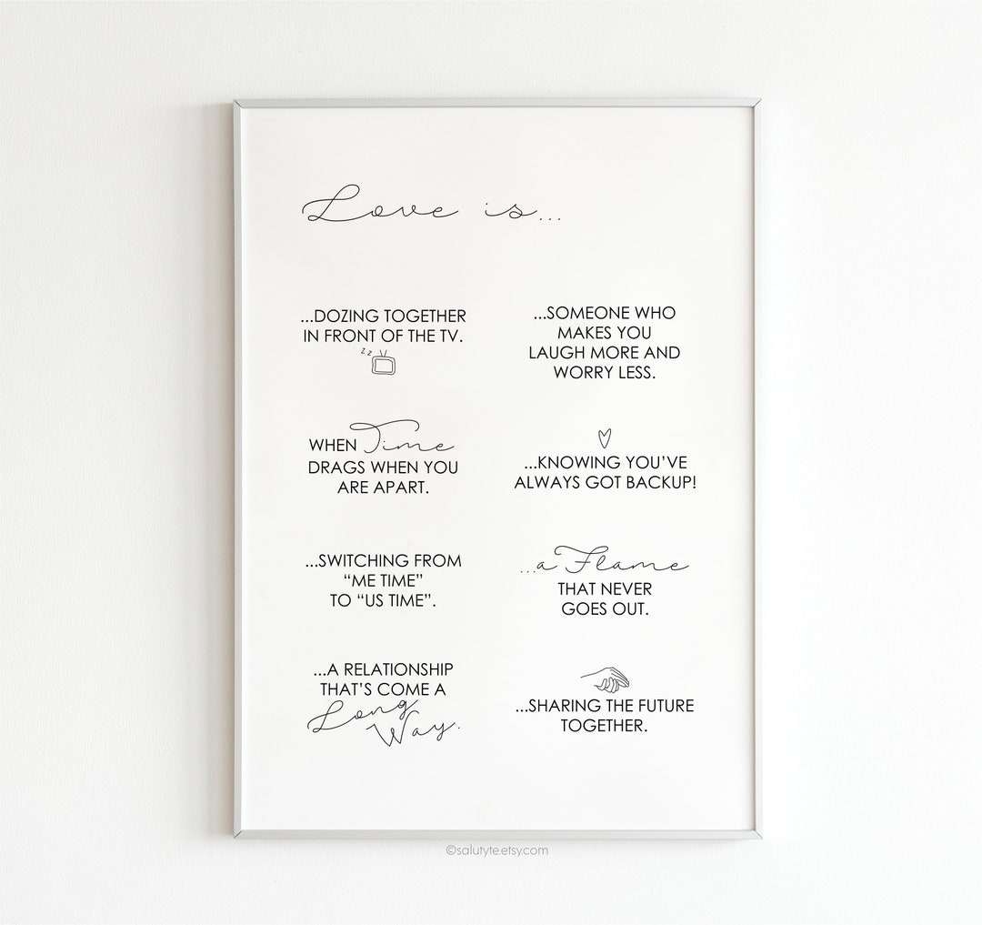 Cute Couple Love Words Love Is... Art Print Words About Love Love ...