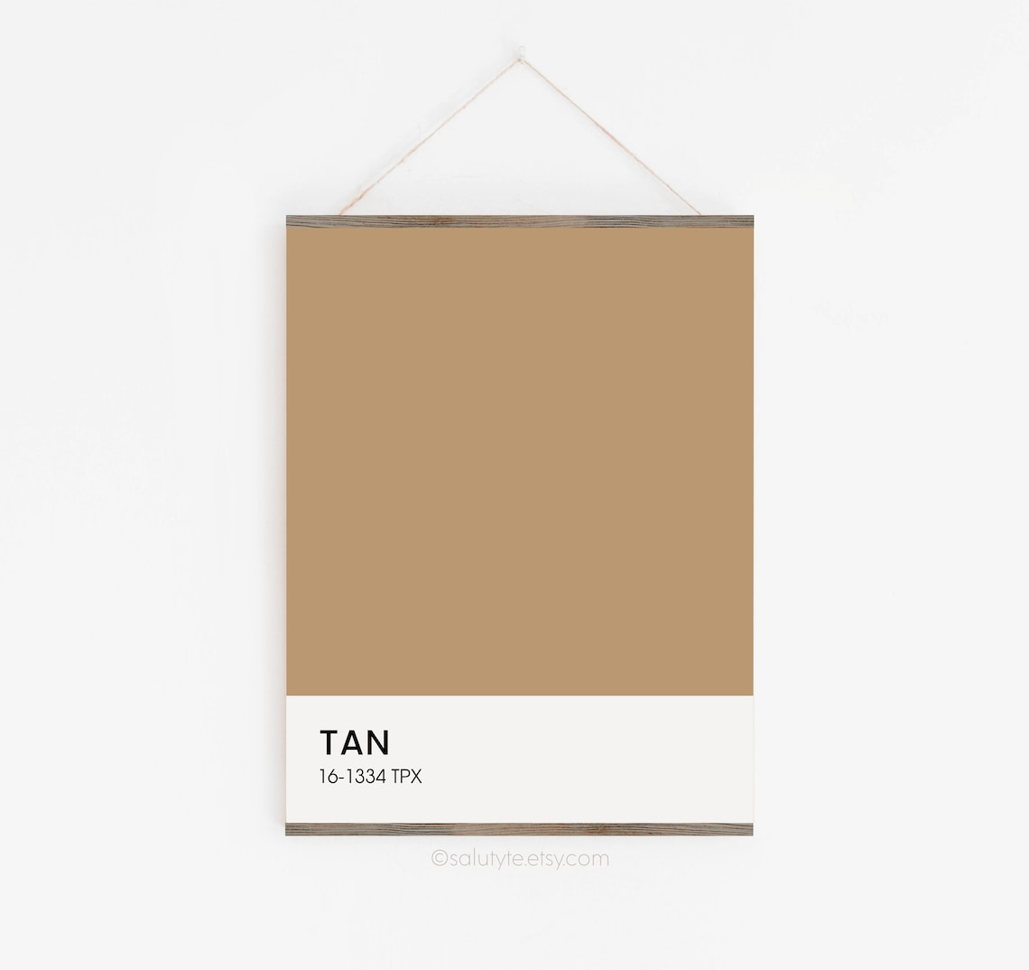 Tan Color Print Pantone Color Poster Pantone Card Print | Etsy