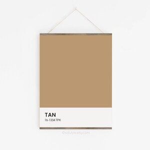 Tan Color Print Pantone Color Poster Pantone Card Print | Etsy
