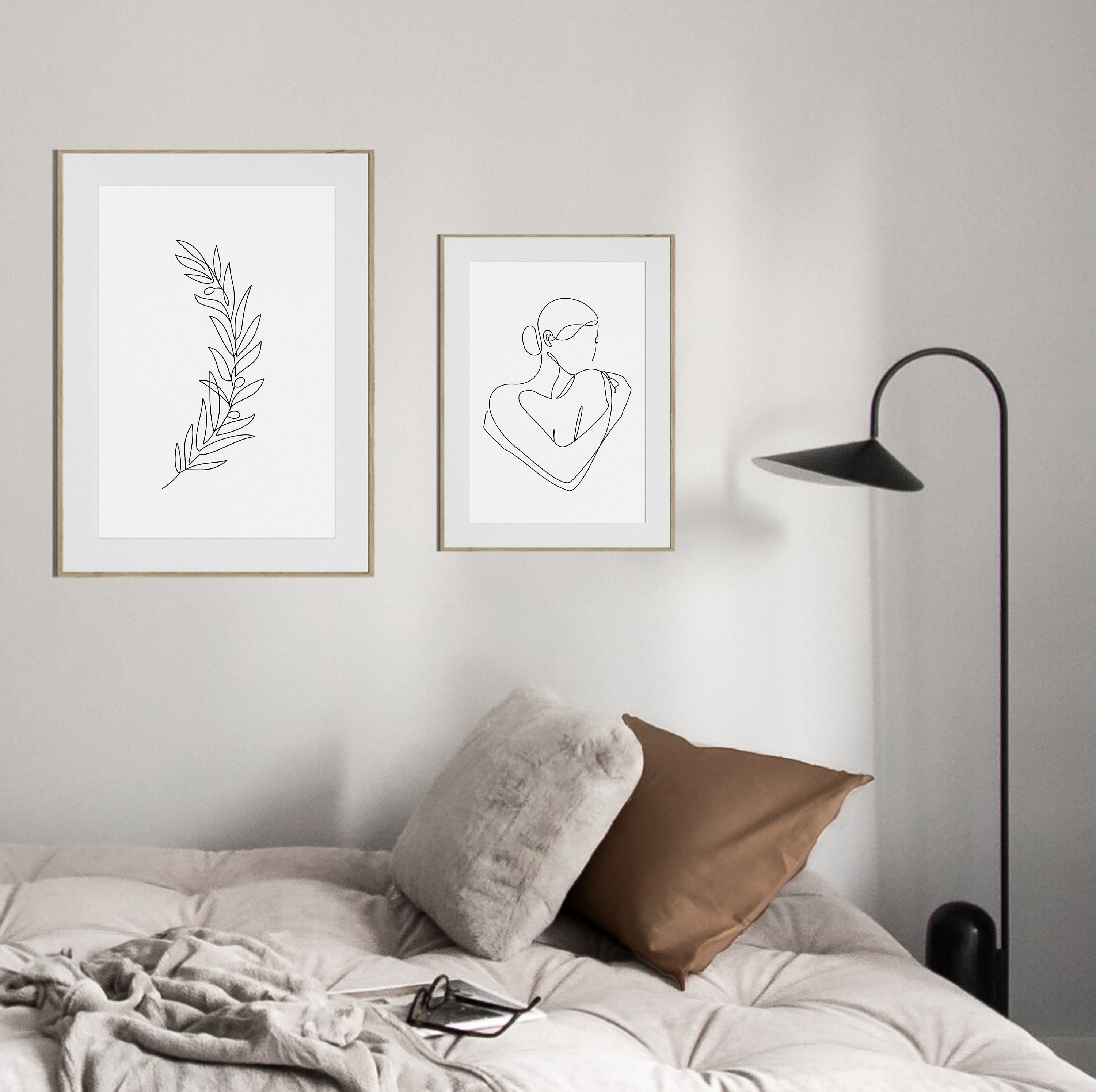 Olive Branch One Line Art Olive Tree Wall Art Olive Plant | Etsy