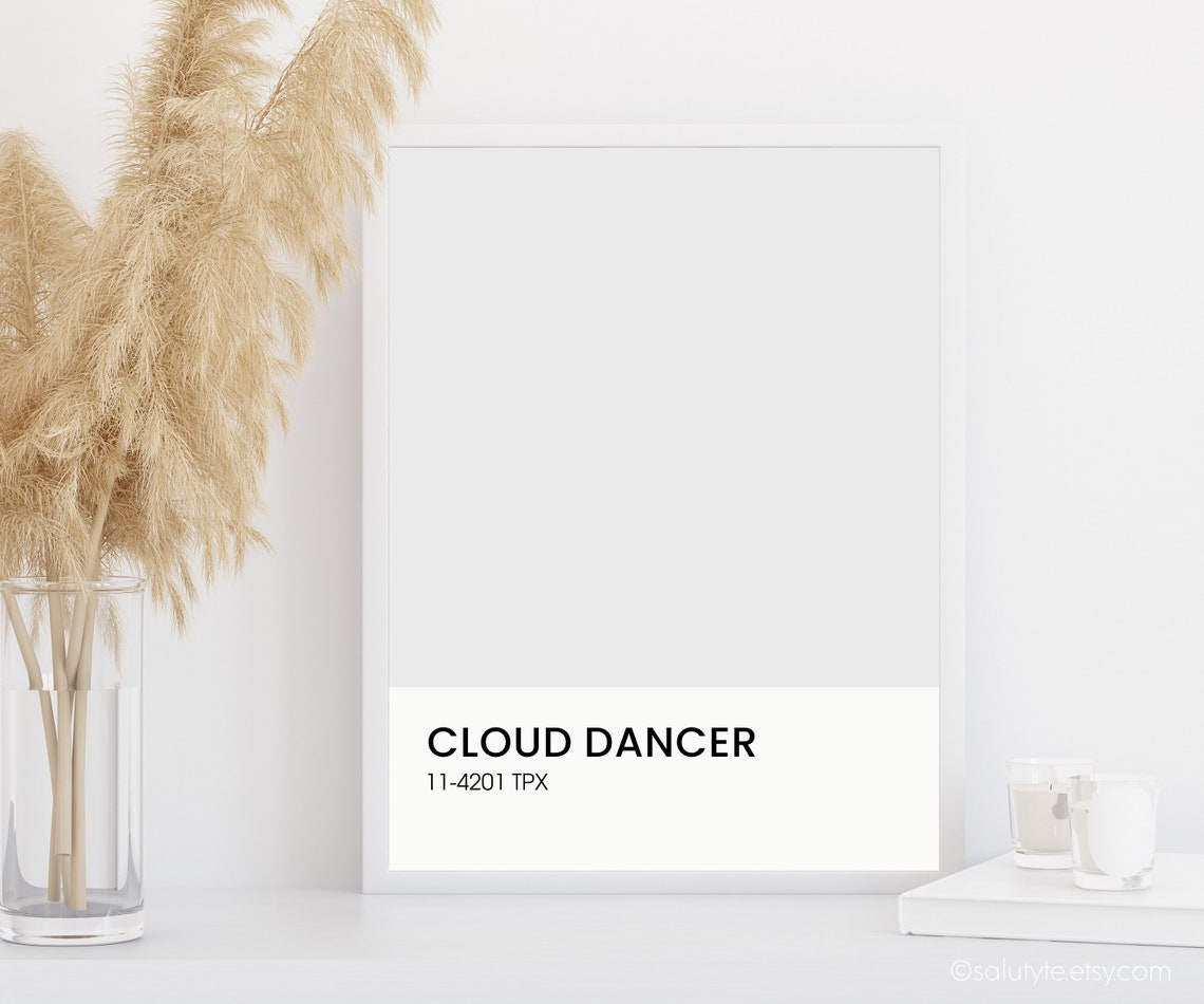 Cloud Dancer Color Print Pantone Color Poster Pantone Card | Etsy France