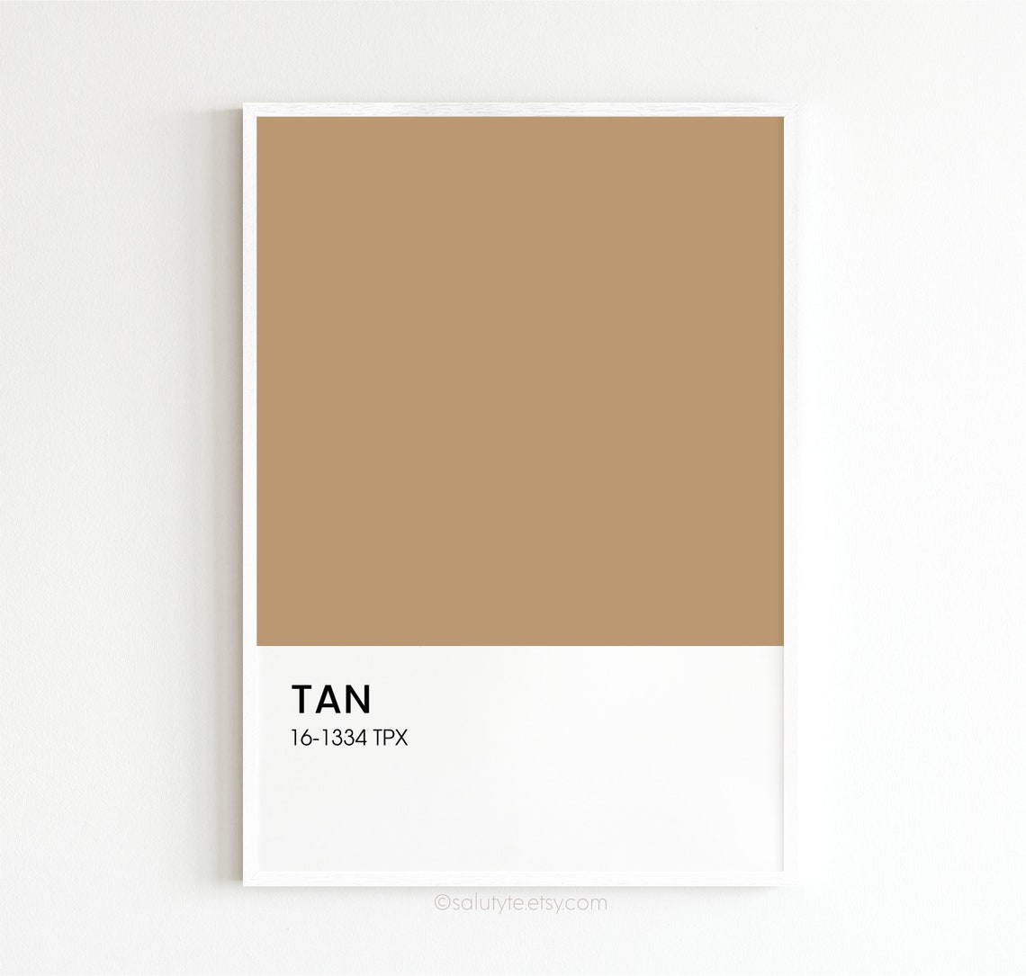 Tan Color Print Pantone Color Poster Pantone Card Print | Etsy Tan Color Print Pantone Color Poster Pantone Card Print | Etsy