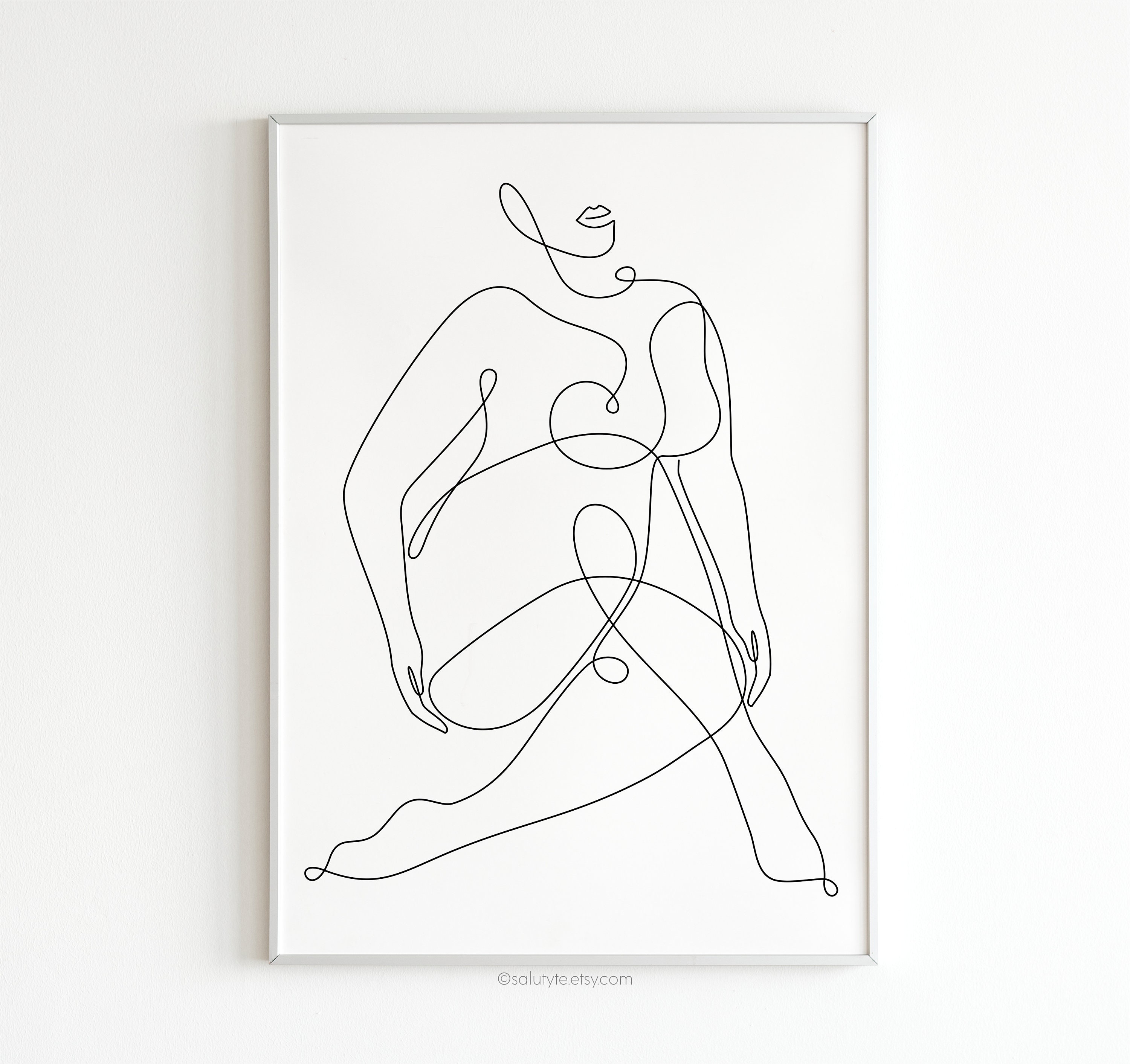 Girl Line Art Body Positive Line Art Woman Woman Body Line Art Minimal Female Body Art Curvy
