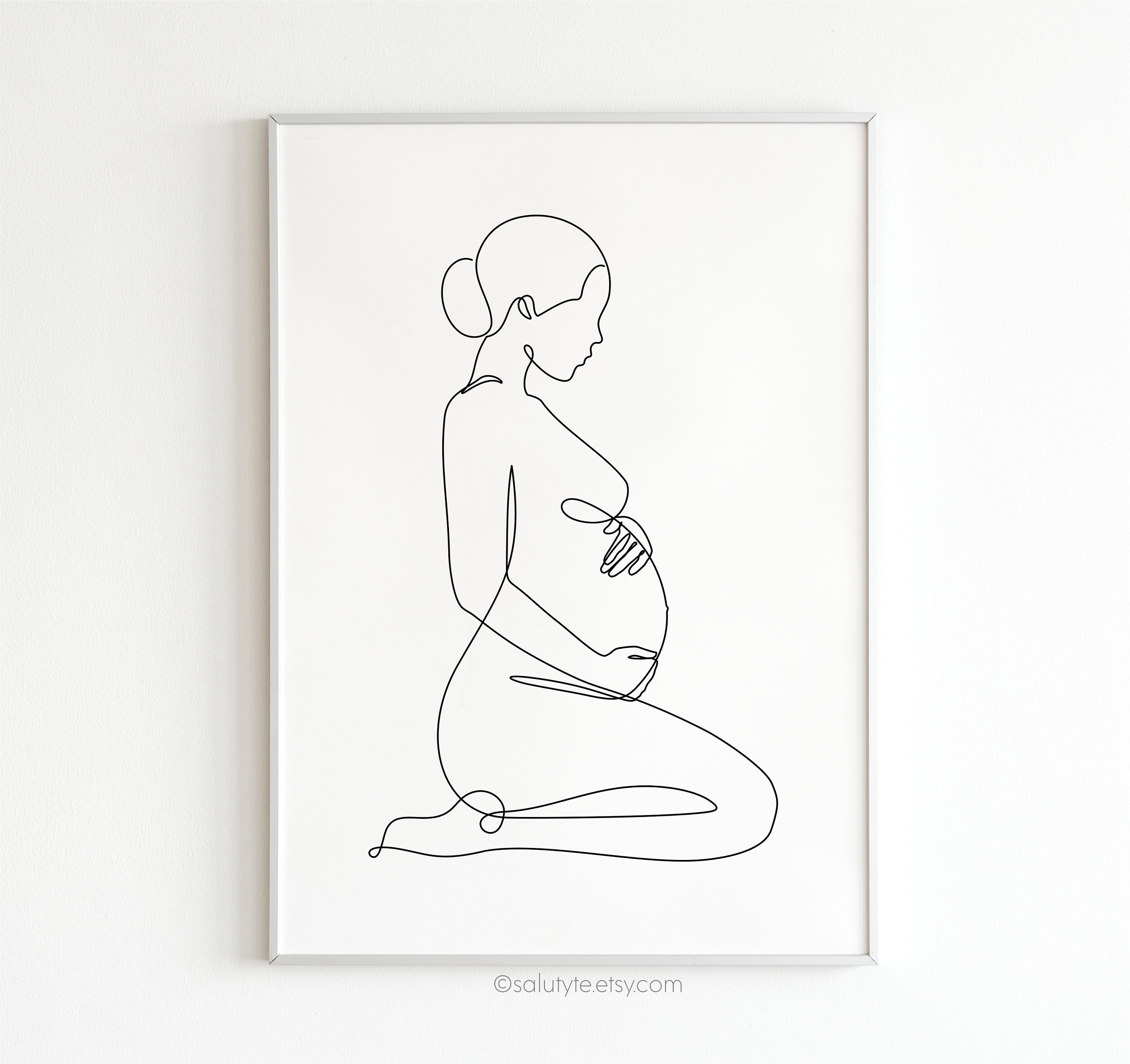 Pregnant Line Drawing