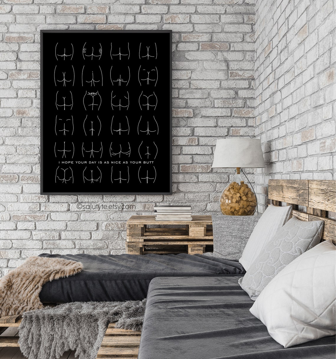 Black Butt Line Art Bum Types Drawing Curvy Figure Art Body - Etsy