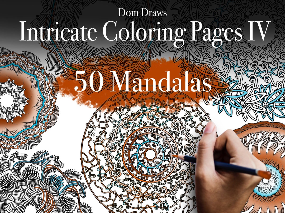 50 PAGES Adult Coloring Pages | Original Intricate Mandala and Patterns ...