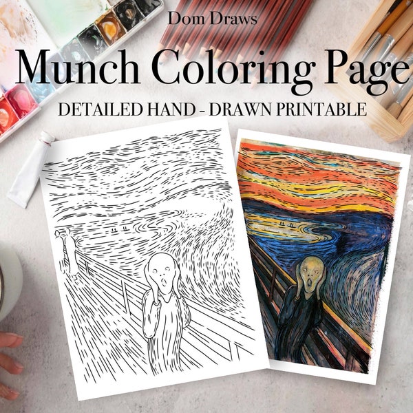 Scream Coloring Page - Etsy