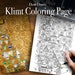 Gustav Klimt Coloring Detail Hand-drawn Printable Page | Expectation ...