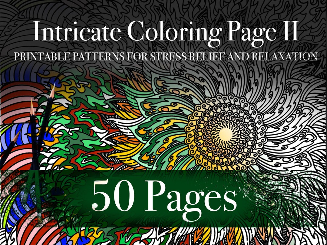 50 PAGES Adult Coloring Pages | Original Intricate Mandala and Patterns ...