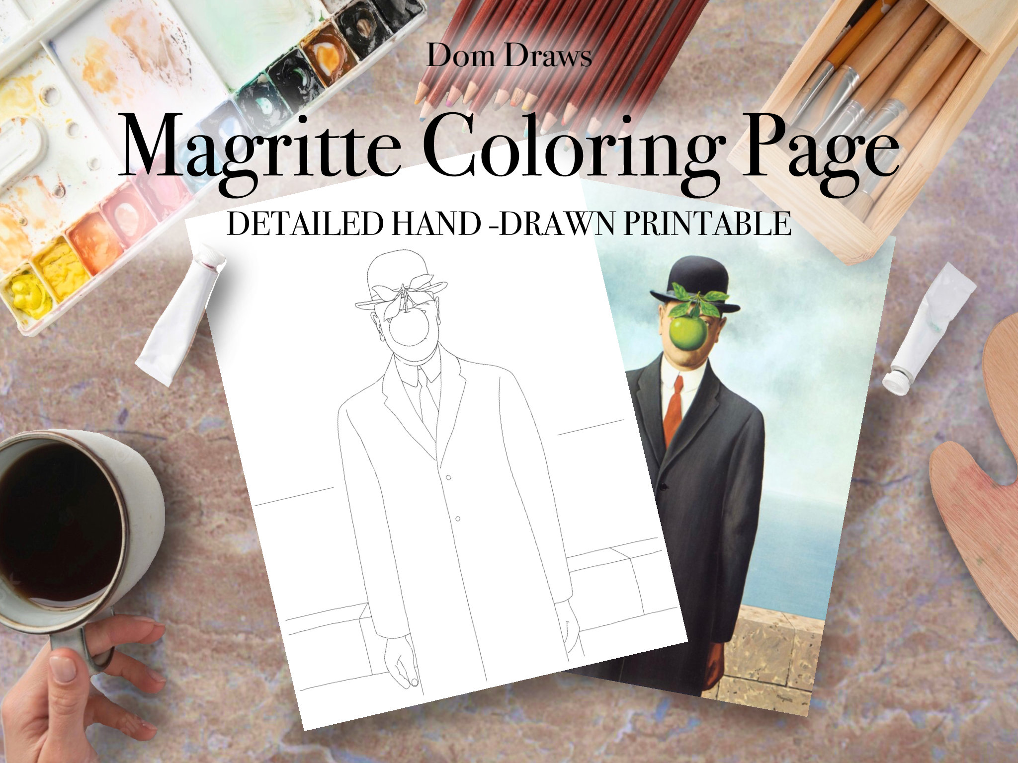 Magritte Coloring Pages