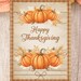 Happy Thanksgiving Card Printable 5x7, Rustic Pumpkin Fall Greeting ...