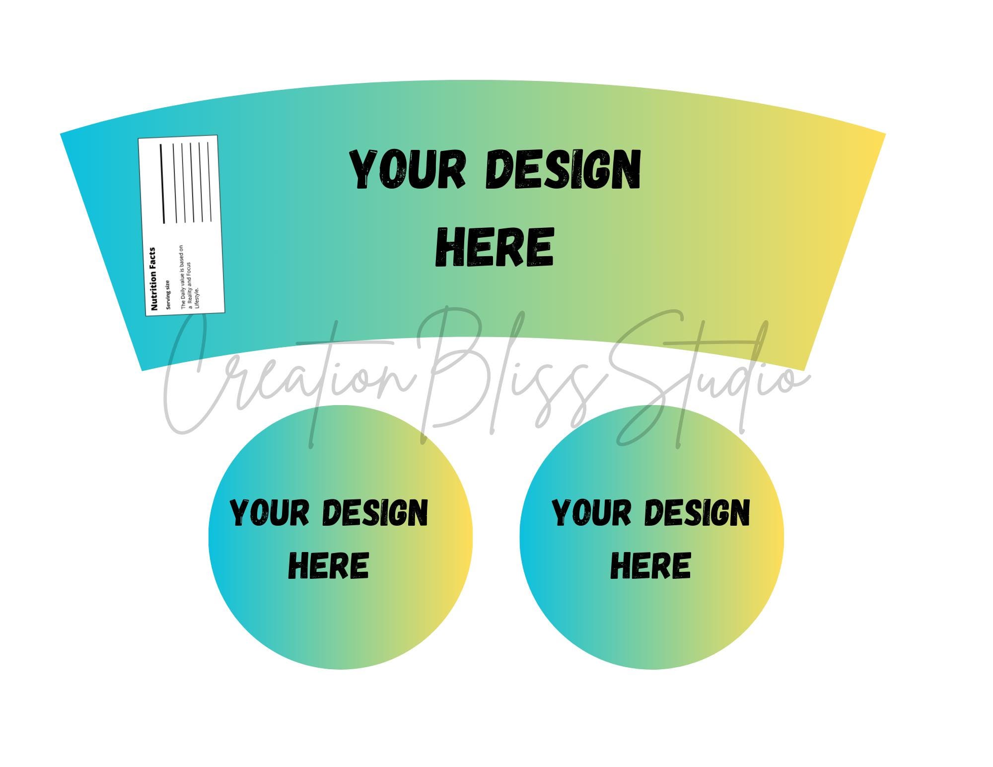 Cotton Candy Tub Wrapper Label Template 2oz| Editable Canva |digital ...