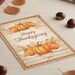 Happy Thanksgiving Card Printable 5x7, Rustic Pumpkin Fall Greeting ...