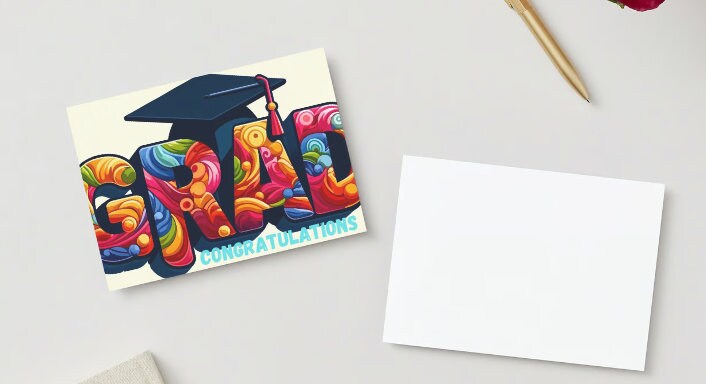 Grad Congratulations Card, Instant Download, PDF, Graduation, Digital ...