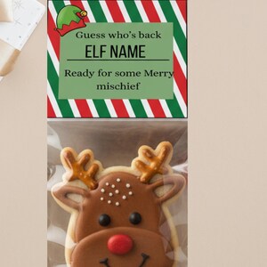 Printable Elf Bag Topper, Christmas Goody Bag Topper With Elf Name ...