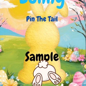 Easter Bunny Pin the Tail Game Printable – 18x24 Party Poster – Easter ...