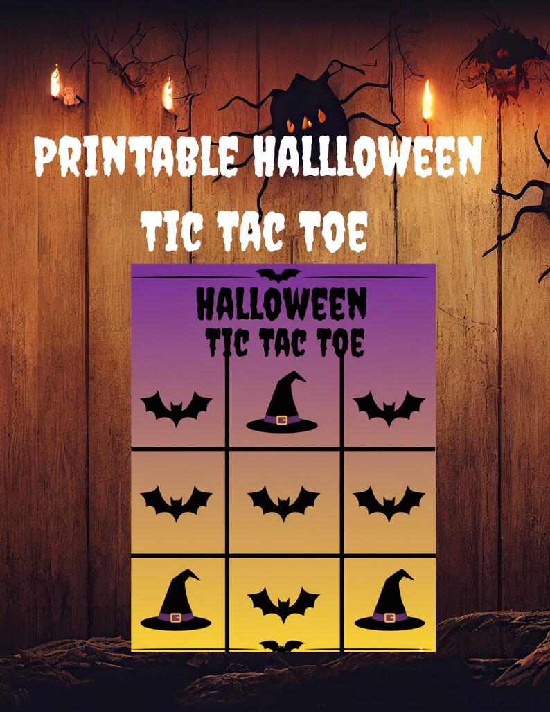 Halloween Tic Tac Toe Printable Game: Classroom Party Favor (instant ...