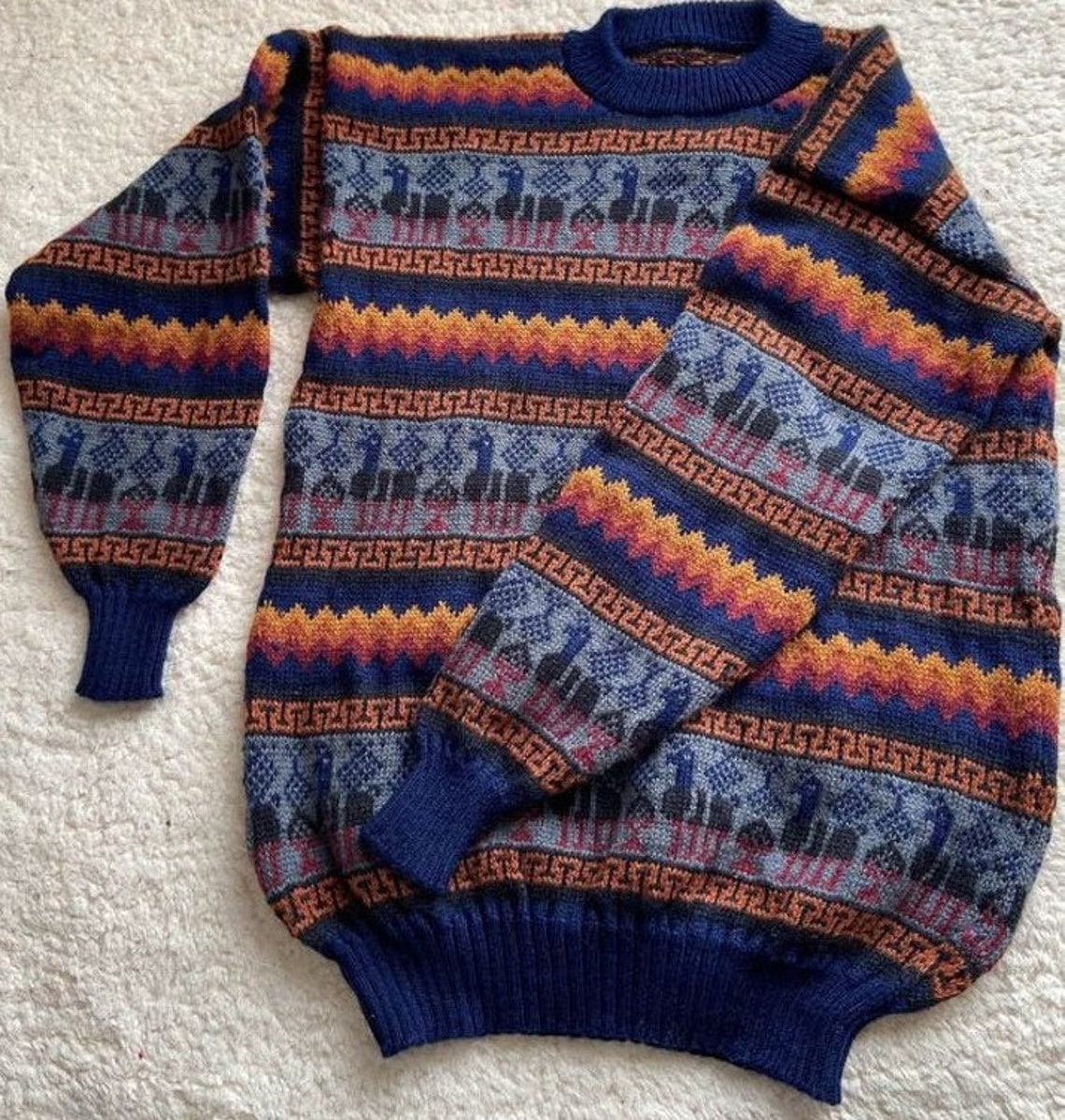 Alpaca sweater peruvian sweater Unisex sweater peruvian | Etsy