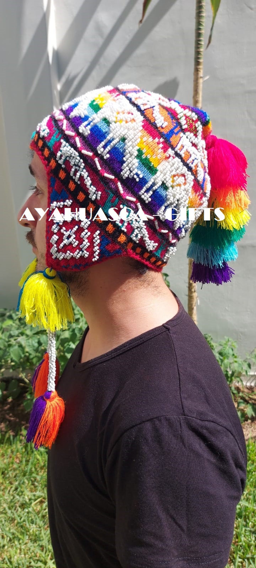 Genuine Peruvian Hat, Unisex Peruvian Hat, Handknitted, Colorful Hat ...