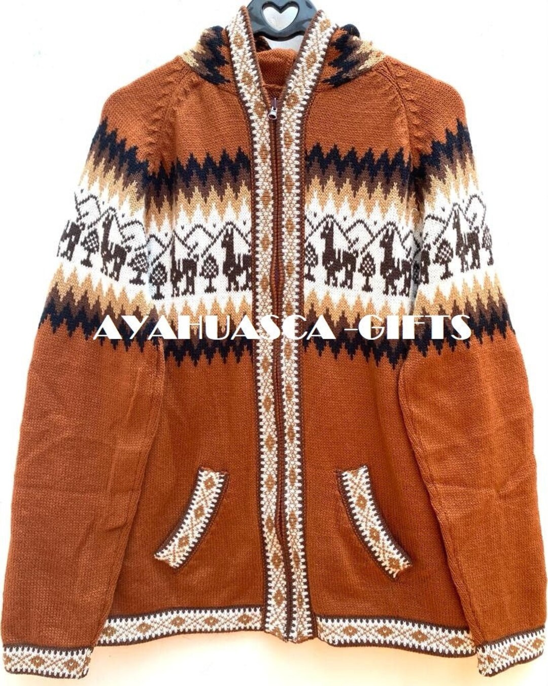 Brown Alpaca Sweater, Peruvian Sweater, Unisex Sweater, Peruvian Alpaca ...