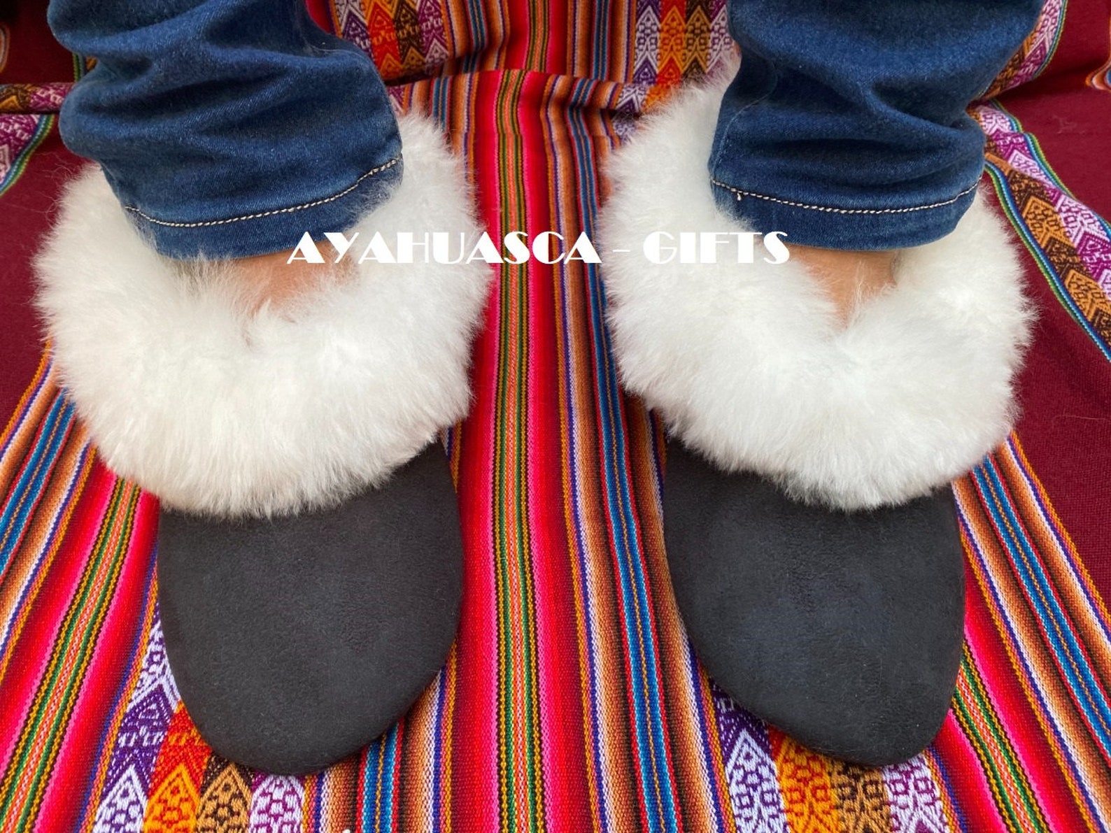Alpaca Slippers Unisex Alpaca fur slippers peruvian | Etsy