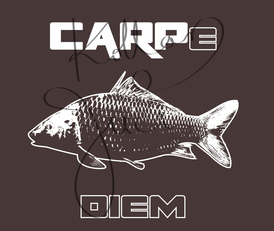 Fishing PNG Carpe DIEM Design Fishing Design Carp Png - Etsy