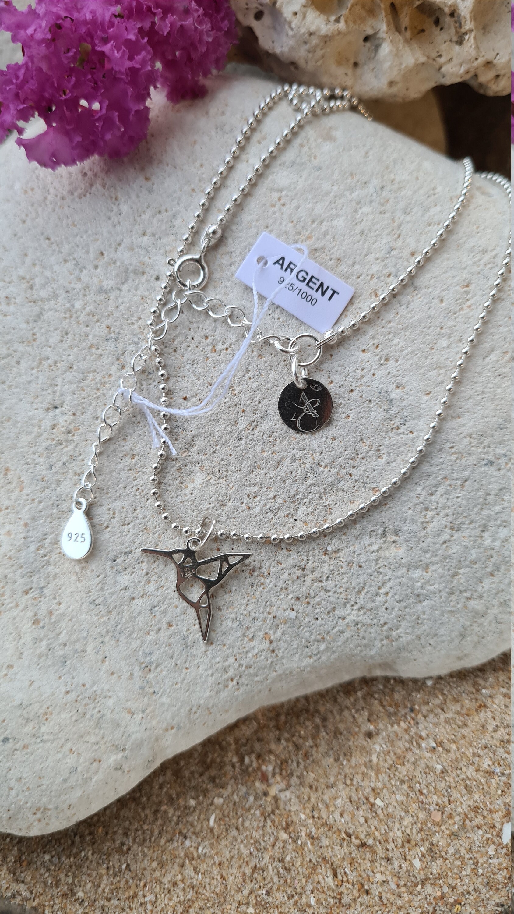 Collier Argent 925 Colibri en Origami | Etsy
