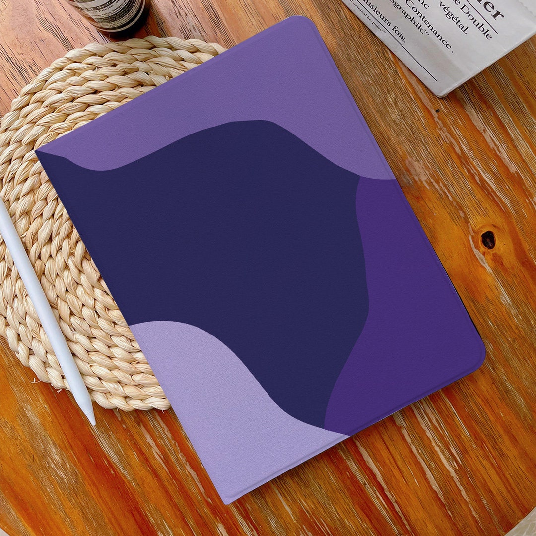 Purple Line Art iPad Case iPad Air 4/5 Case With Pencil Holder iPad Pro ...