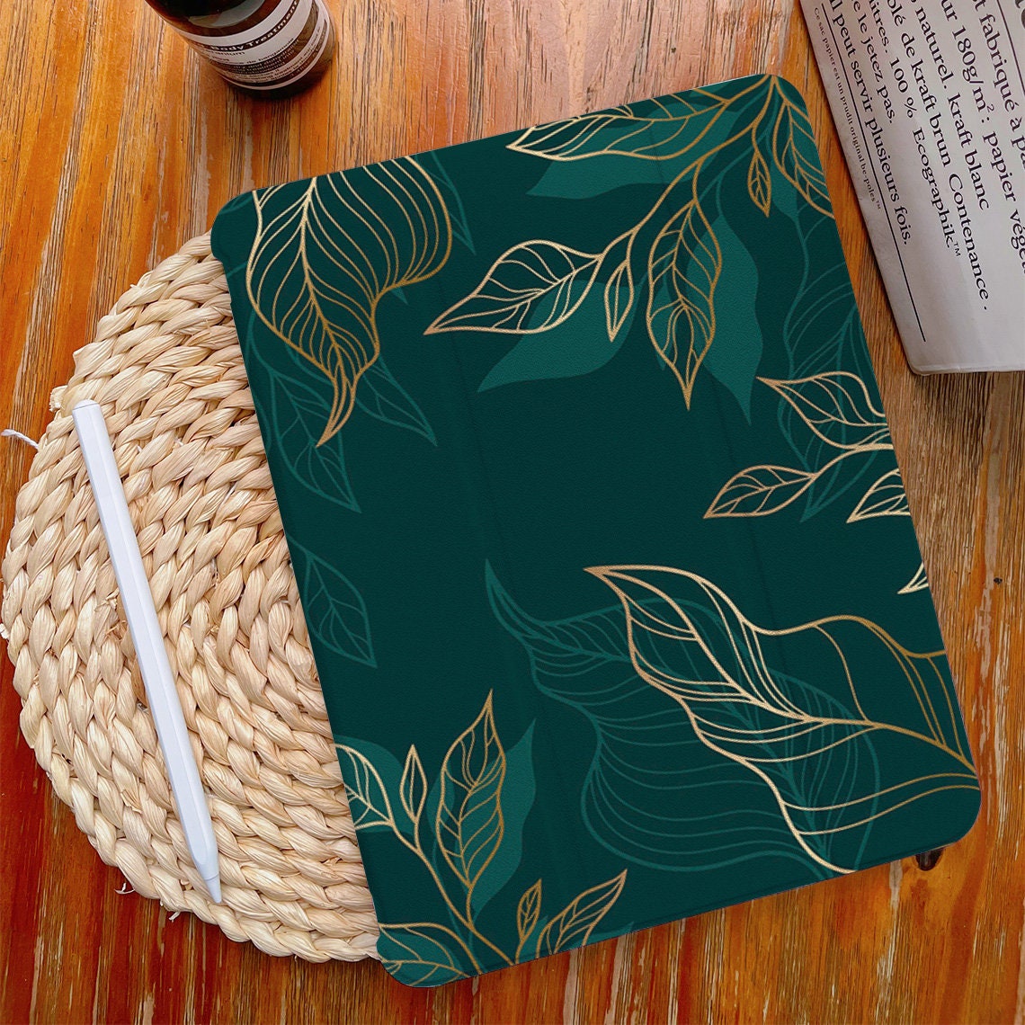 Blackish Green Leaves Ipad Case Ipad Air 4 Case With Pencil | Etsy UK