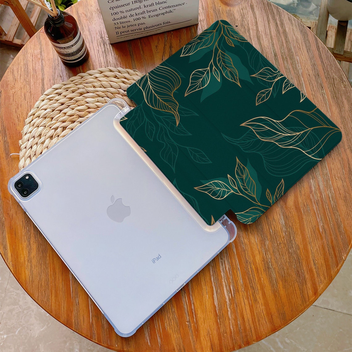 Blackish Green Leaves Ipad Case Ipad Air 4 Case With Pencil | Etsy UK