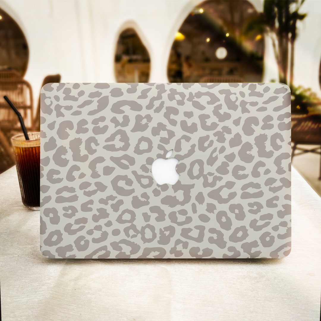Grey Leopard Print Art MacBook Case for New MacBook Pro 16 15 MacBook ...